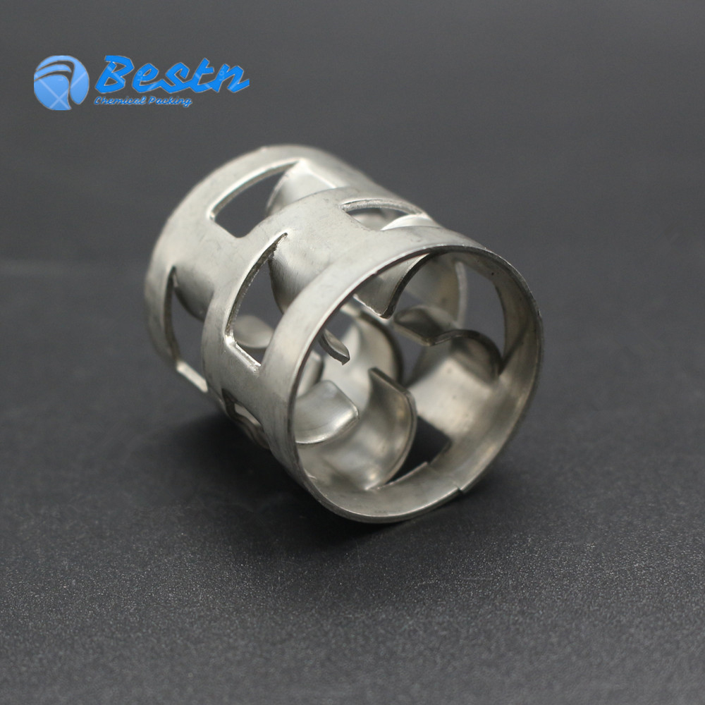 China 16mm 38mm 50mm 76mm SS304 SS316L Metal pall ring for Tower ...